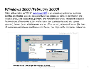 History of windows and Windows servers | PPTX