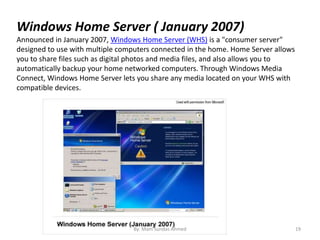 History of windows and Windows servers | PPTX