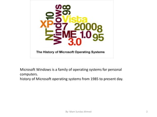 History of windows and Windows servers | PPTX