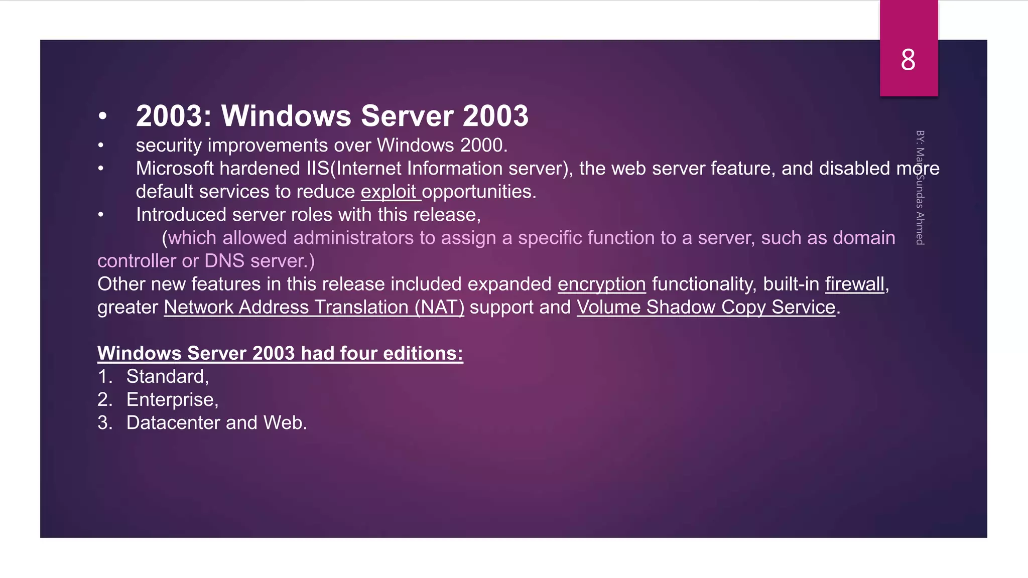 History of Windows Server | PPTX