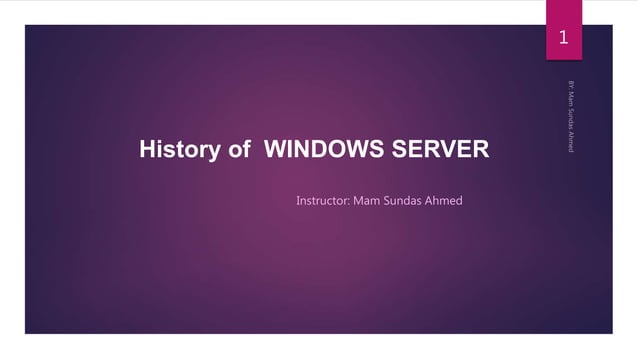 History of Windows Server | PPTX