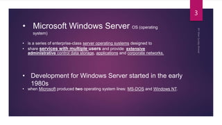 History of Windows Server | PPTX