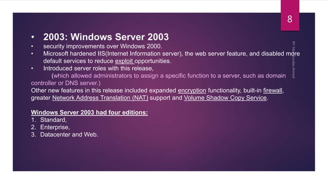 History of Windows Server | PPTX