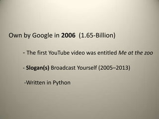 History of youtube | PPTX