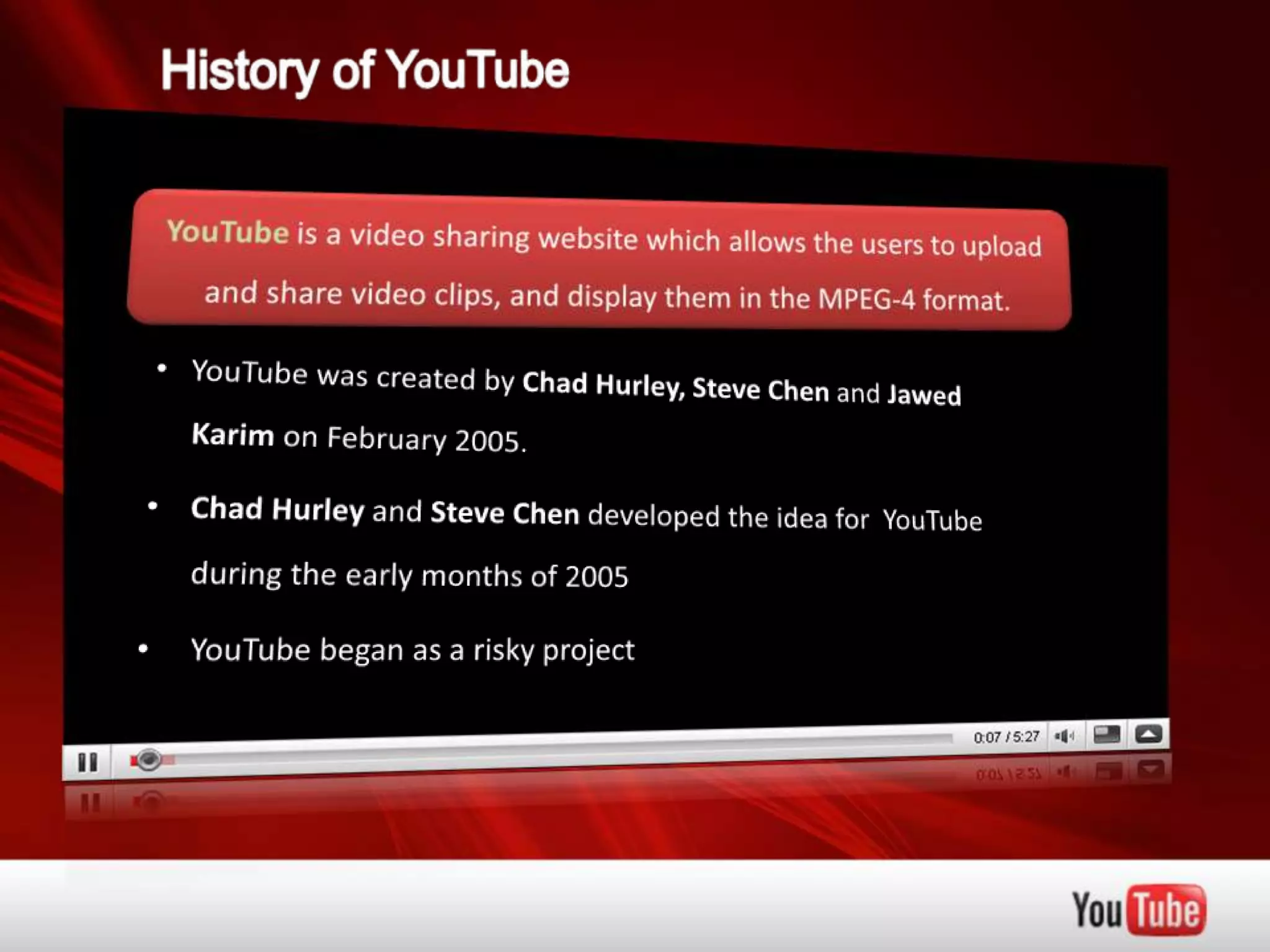 History Of YouTube | PPTX
