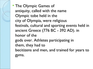 History olympic games | PPT