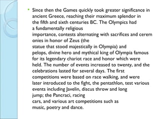 History olympic games | PPT