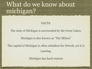 History on michigan | PPT