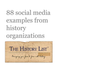Sample Social Histories