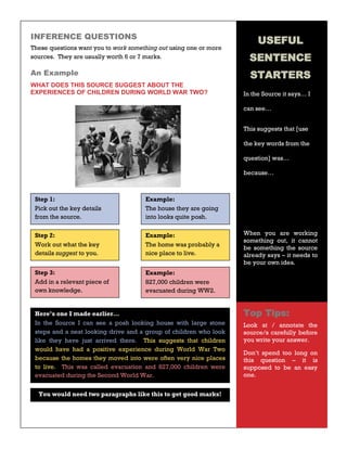 History paper guide and questions | PDF