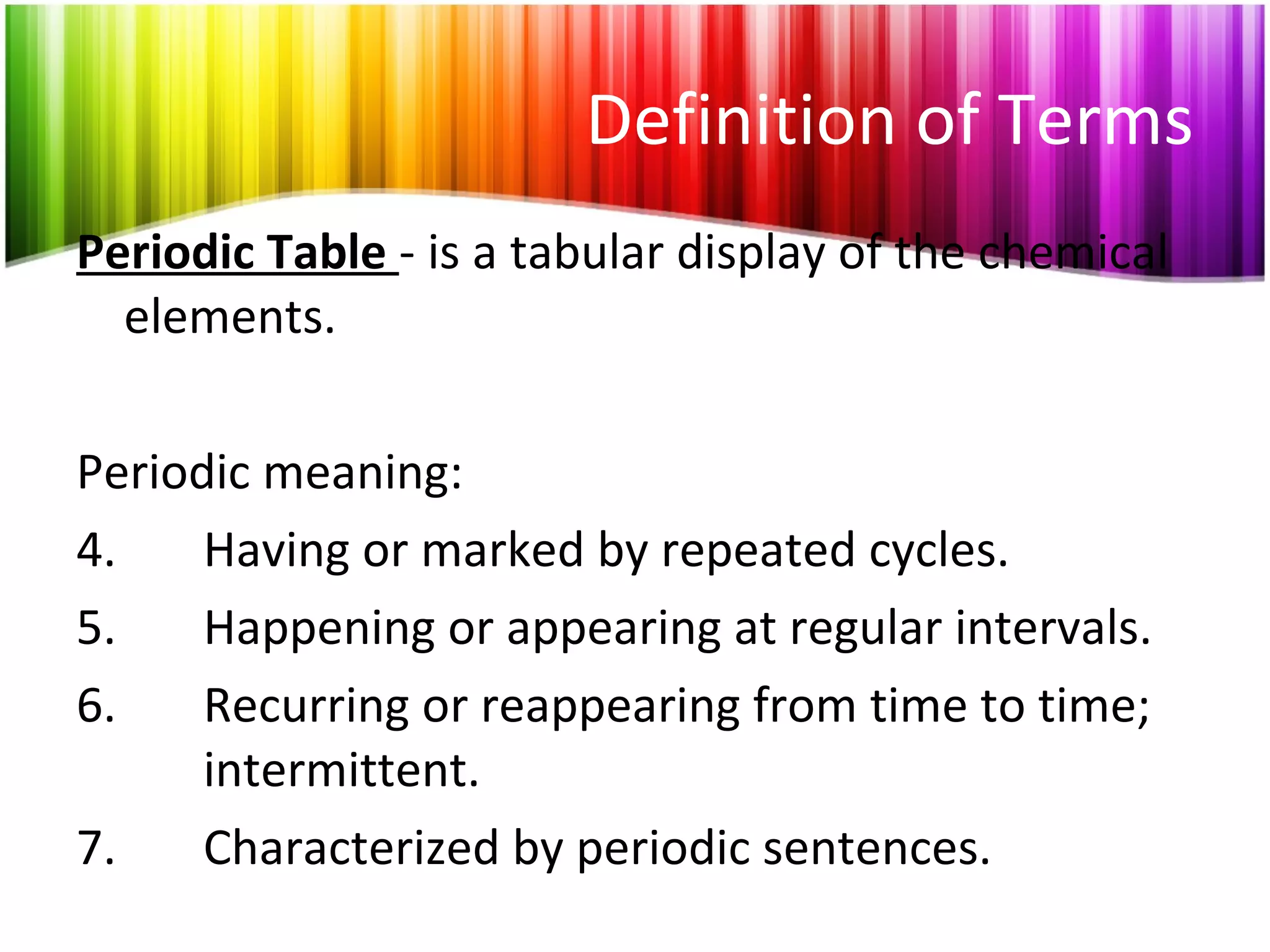 History periodic table | PPT