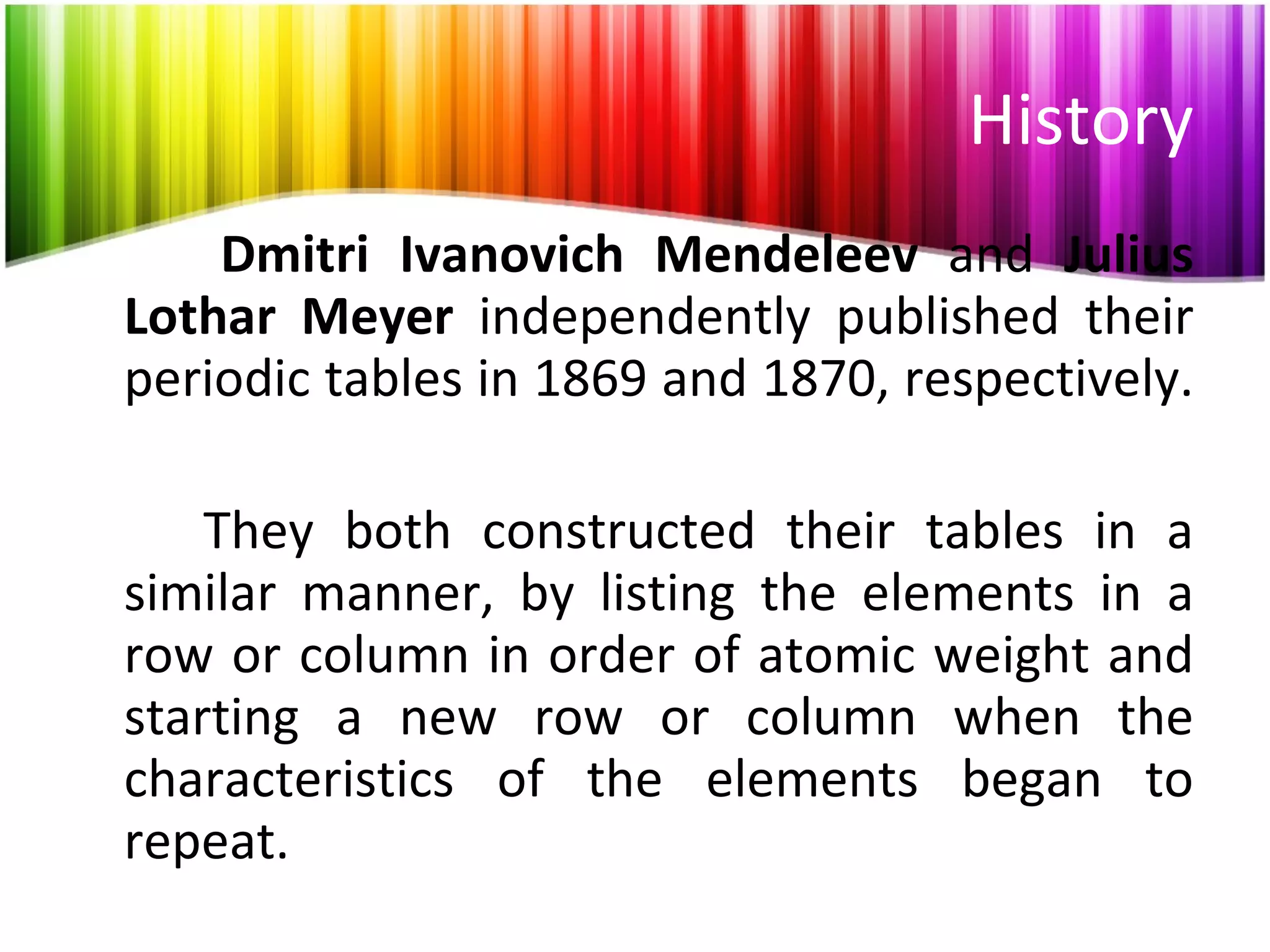 History periodic table | PPT