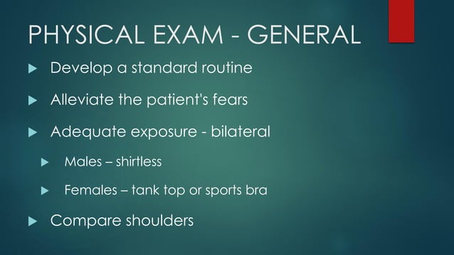 PS SESSION : EXAMINATION OF SHOULDER | PDF | Death, Injury, or Military ...