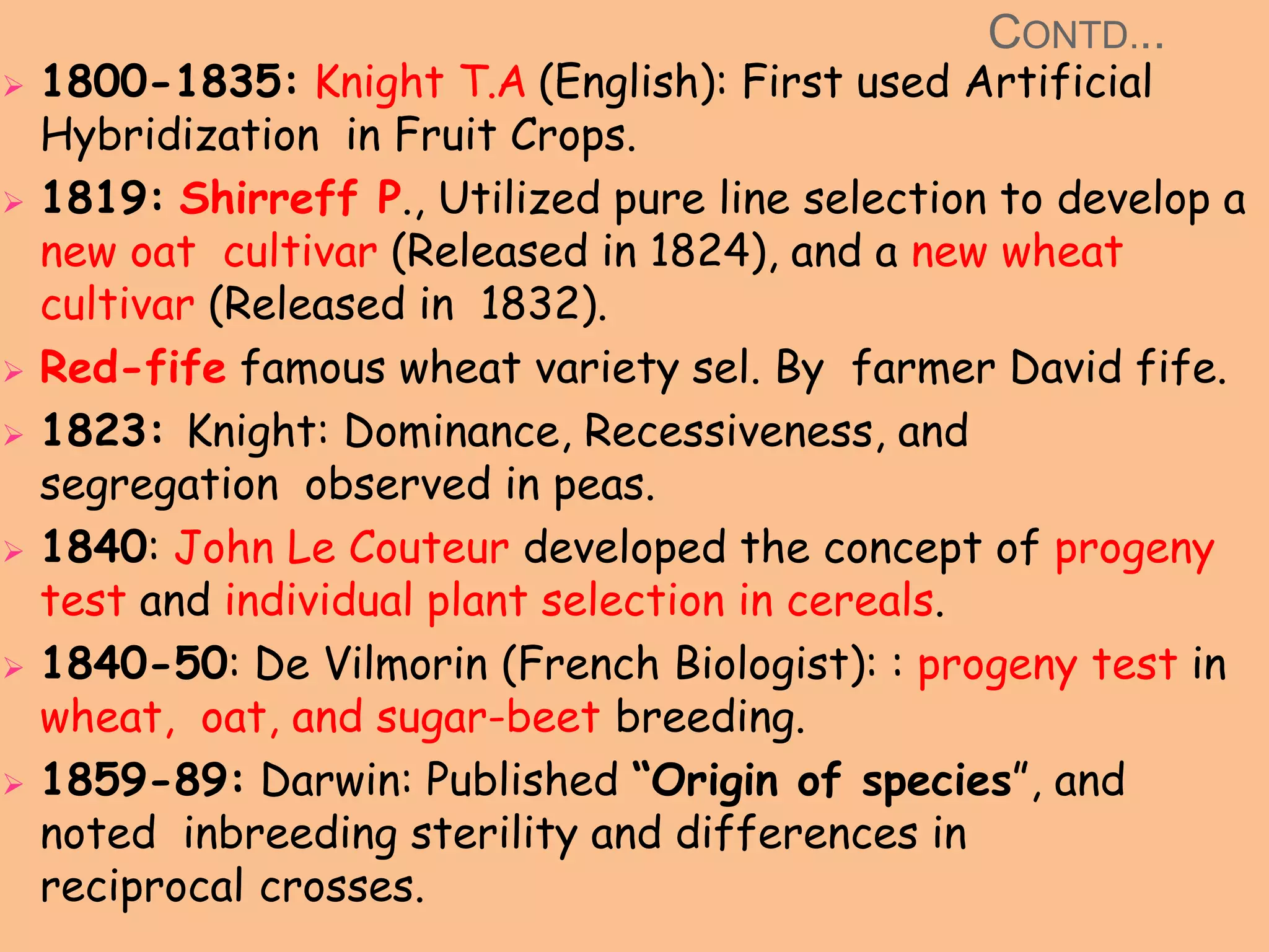 History of plant breeding | PPTX