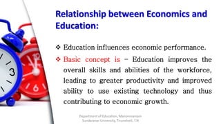 History politics and economics of education | PPTX