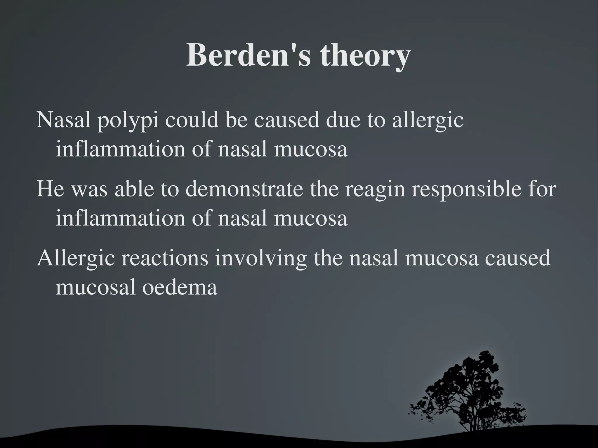 History of nasal polyp | ODP