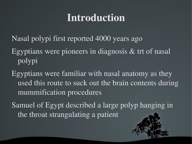 History of nasal polyp | PPT