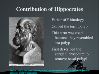 History of nasal polyp | ODP