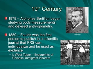 History of Friction Ridge Identification | PPT