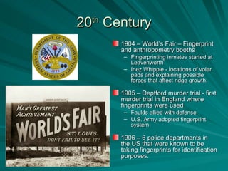 History of Friction Ridge Identification | PPT