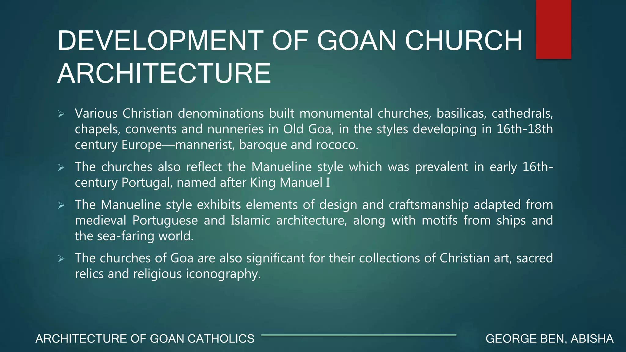 Architecture of Goan Catholics | PPTX