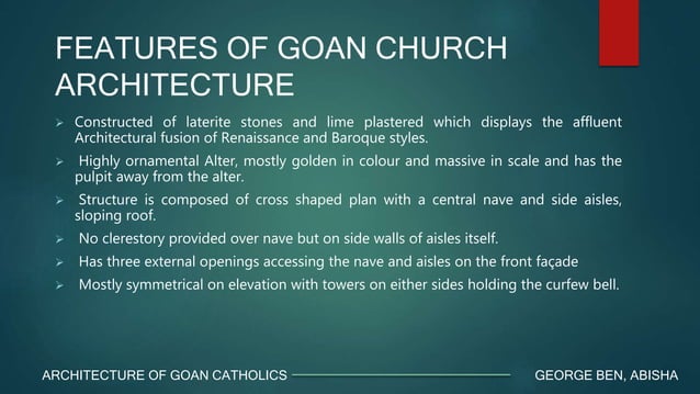 Architecture of Goan Catholics | PPTX