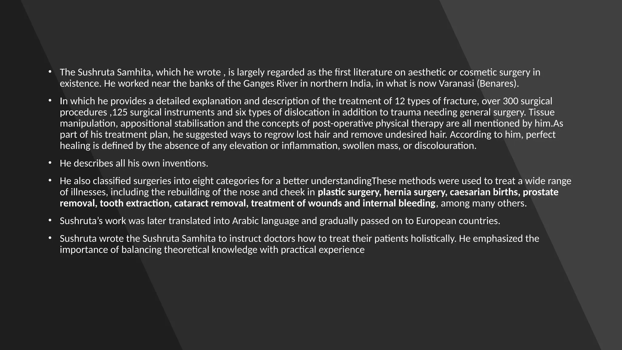 Medicine – Ayurveda and Surgery in Ancient India | PPTX