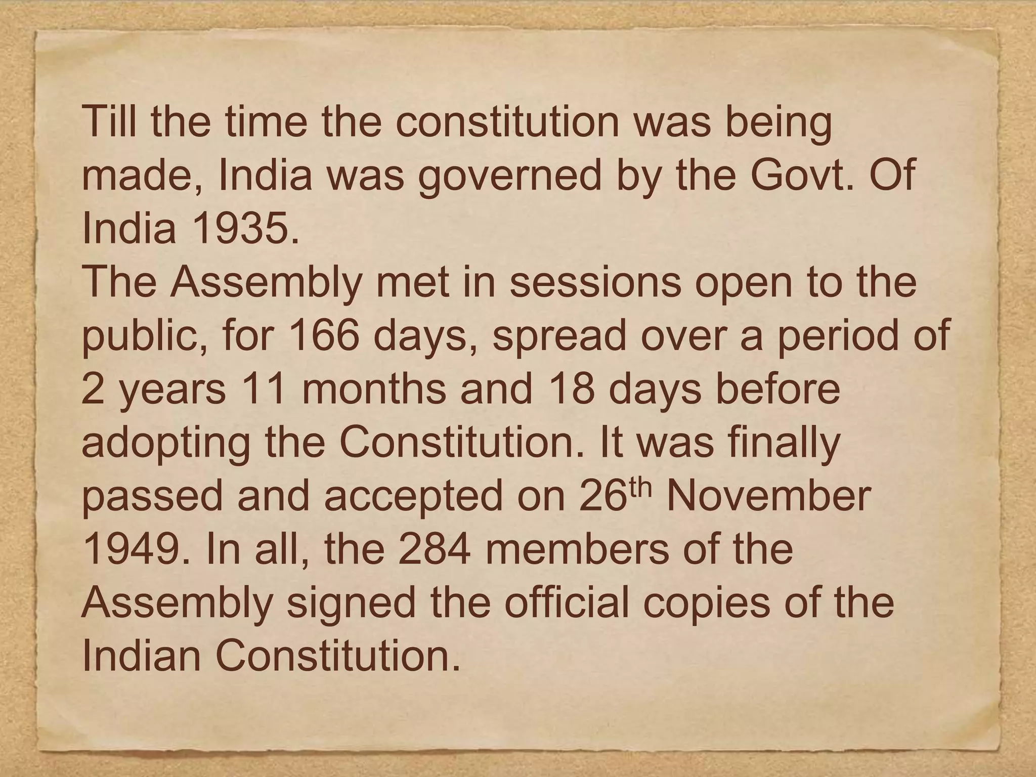 Framing The ConstitutIon PPT CLASS 12 | PPT