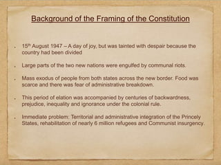 Framing The ConstitutIon PPT CLASS 12 | PPT