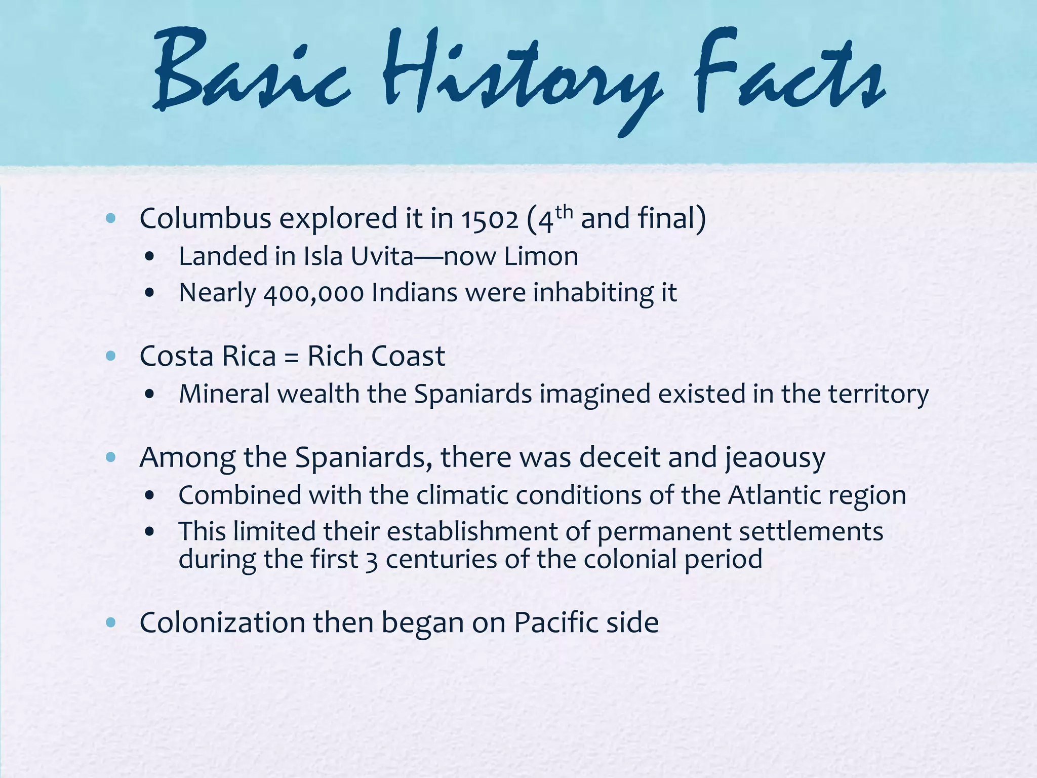 Costa Rican History | PPTX