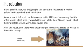 History presentation the first estate by bravo stordeur giambruni posse ...