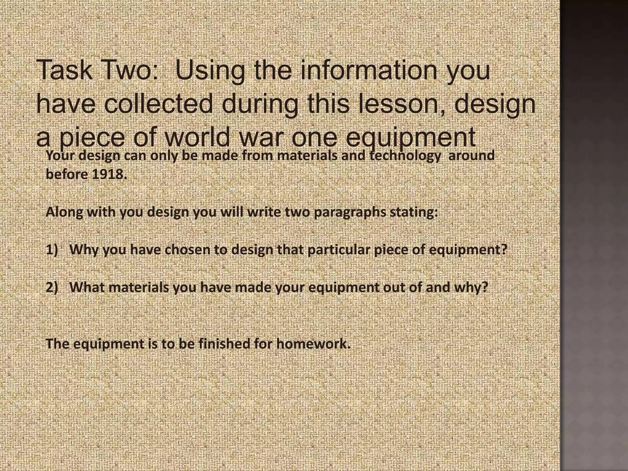 WW1 fighting and equipment (KS3) | PPTX