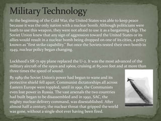 History presentation cold war | PPTX | Space and Astronomy | Science
