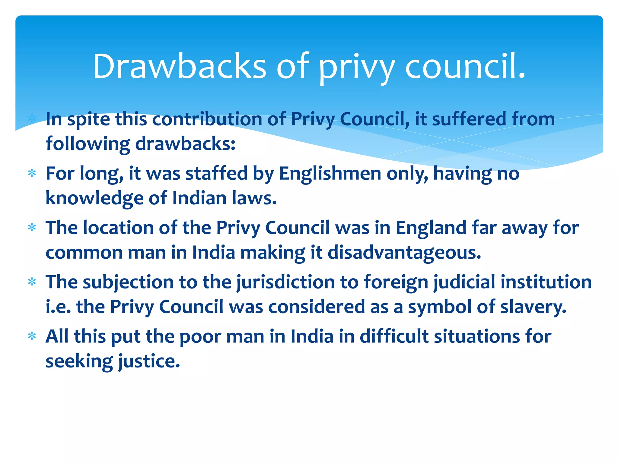 privy council: brief study | PPTX