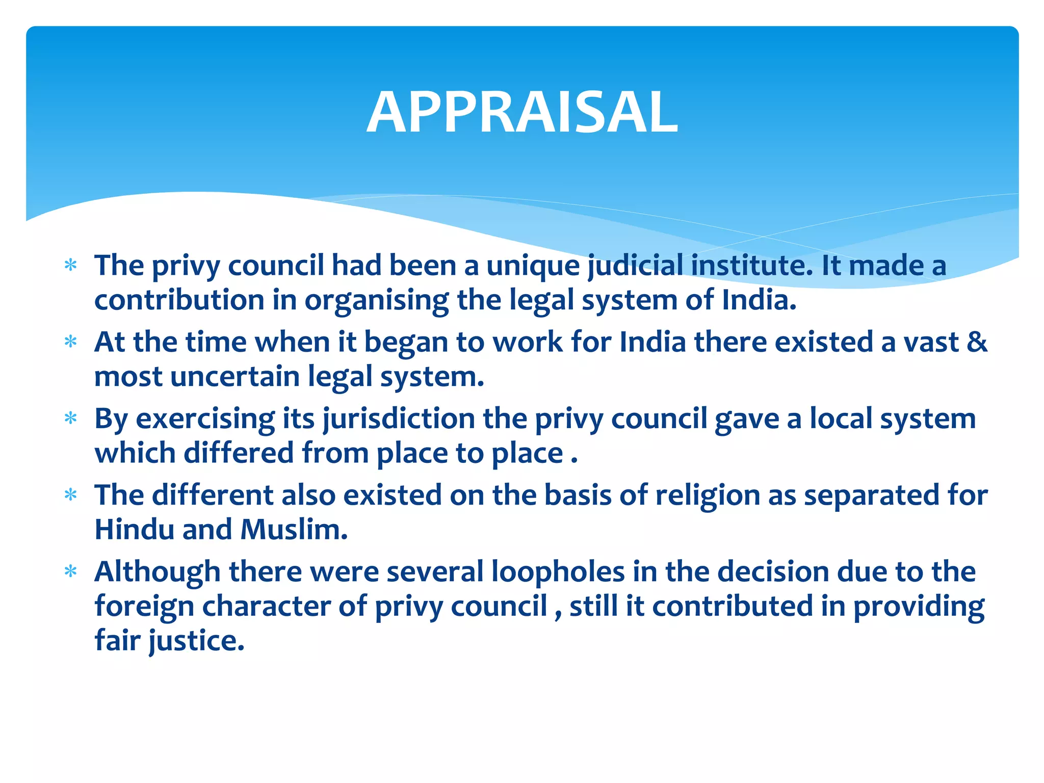 privy council: brief study | PPTX