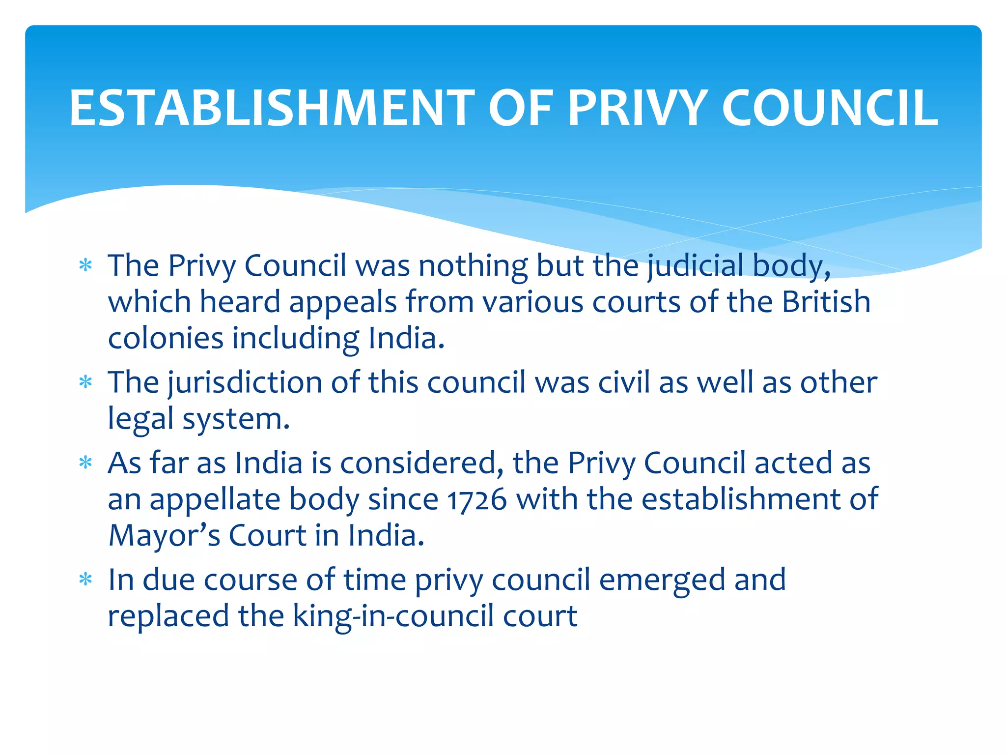 privy council: brief study | PPTX