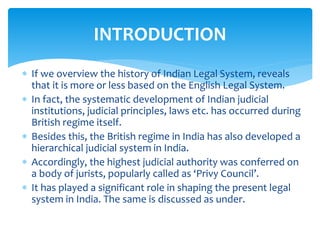 privy council: brief study | PPTX