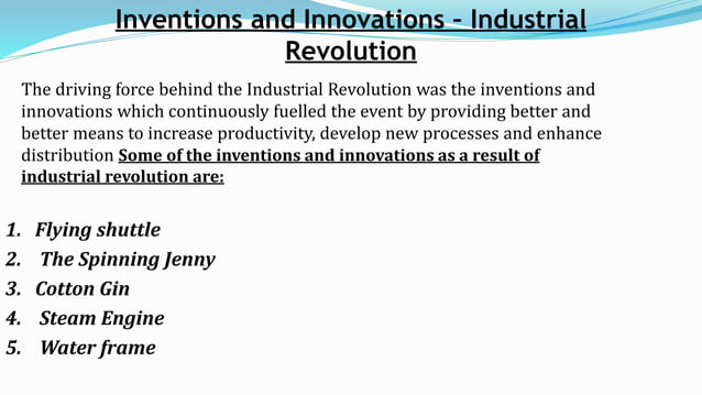 History - Innovations and Inventions | PPTX