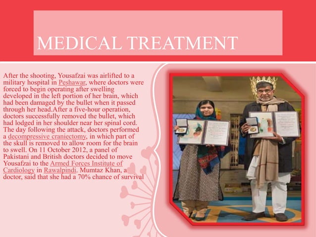 ppt on malala yousafsai history | PPTX | Injuries | Diseases and Conditions