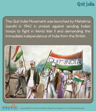 1942 Quit India Movement - History – Mocomi.com | Religion & Spirituality