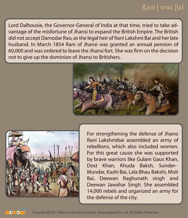 Rani Laxmi Bai - History – Mocomi.com