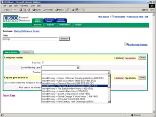 History Reference Center | PPT
