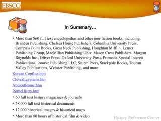 History Reference Center | PPT