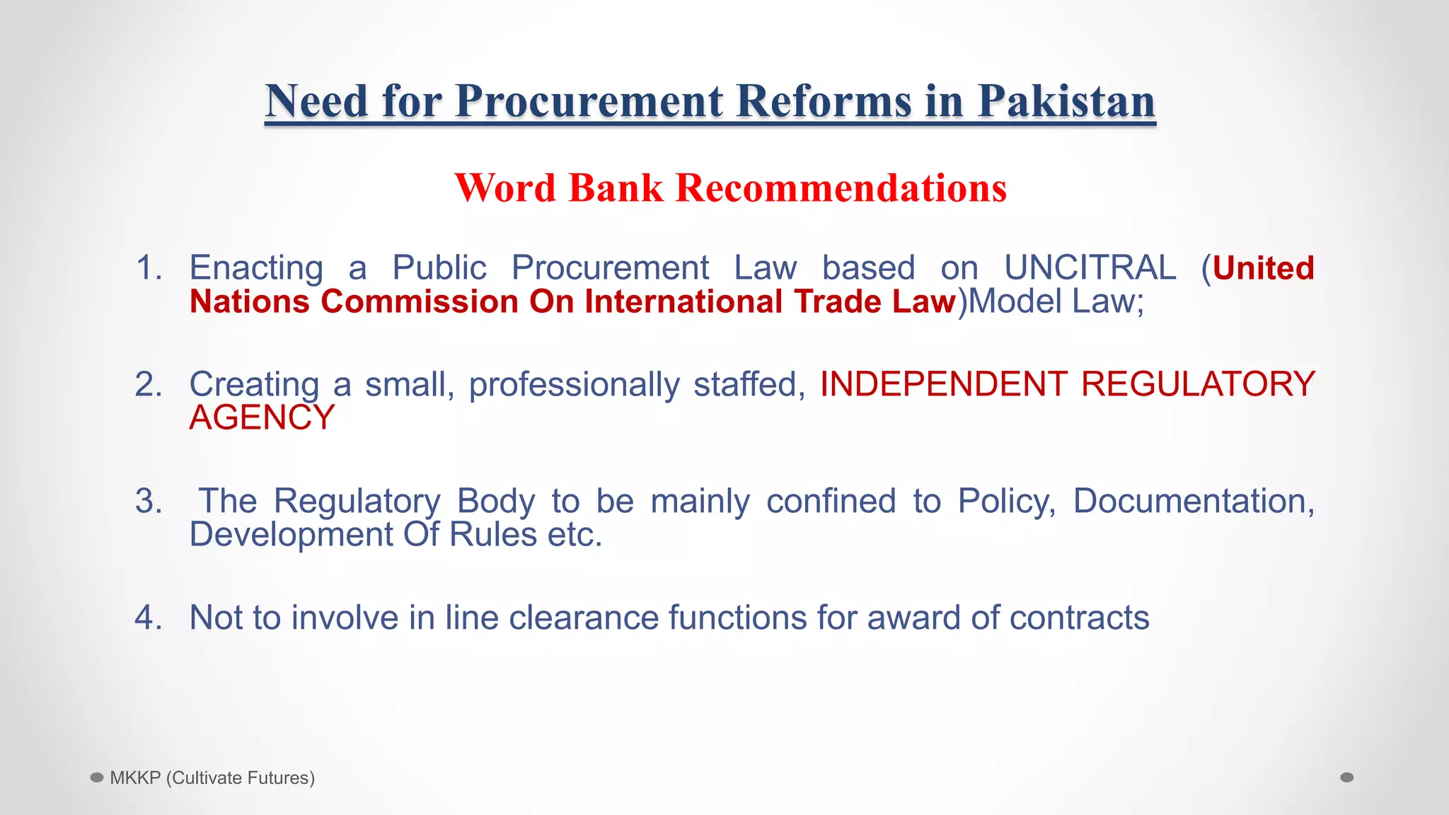 History & reforms of public procurement rules in paksitan | PPT