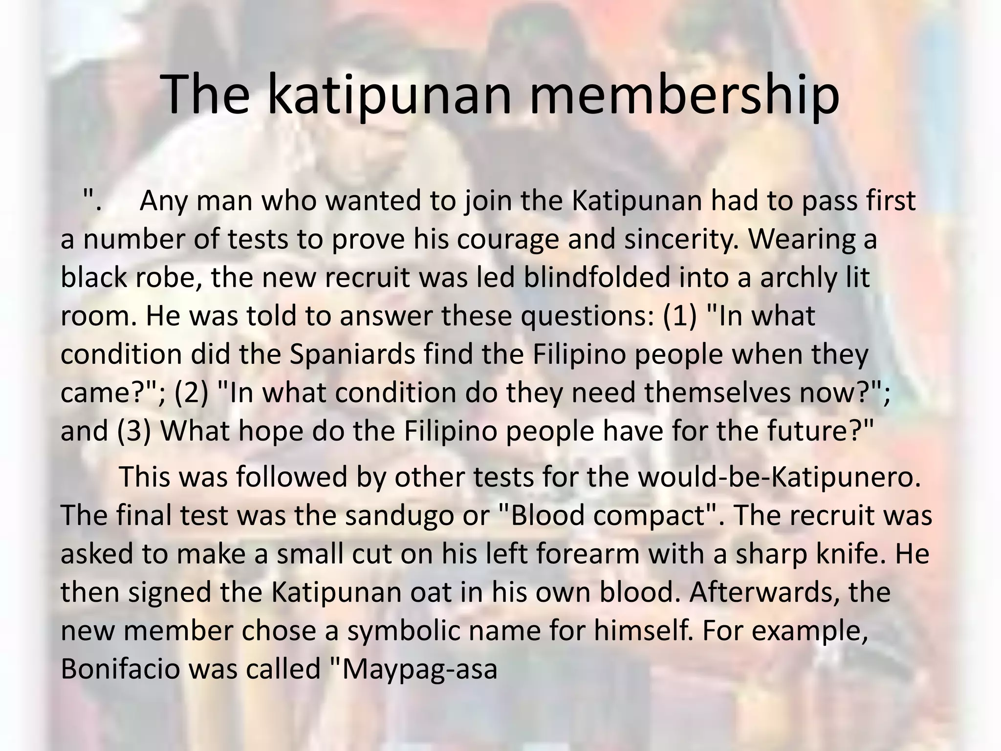 The katipunan (THe phil. rev.) | PPTX