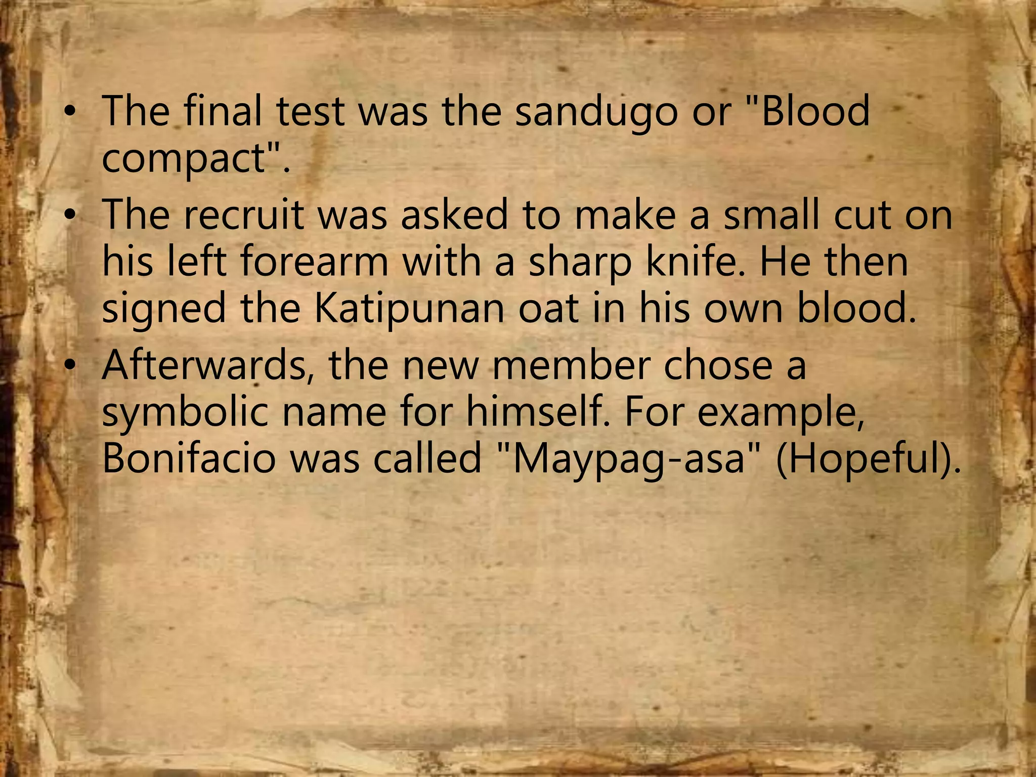 Katipunan membership | PPTX