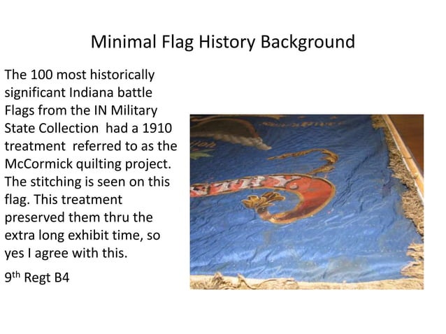 Historic Silk Textile Flags - partially restored components | PPTX
