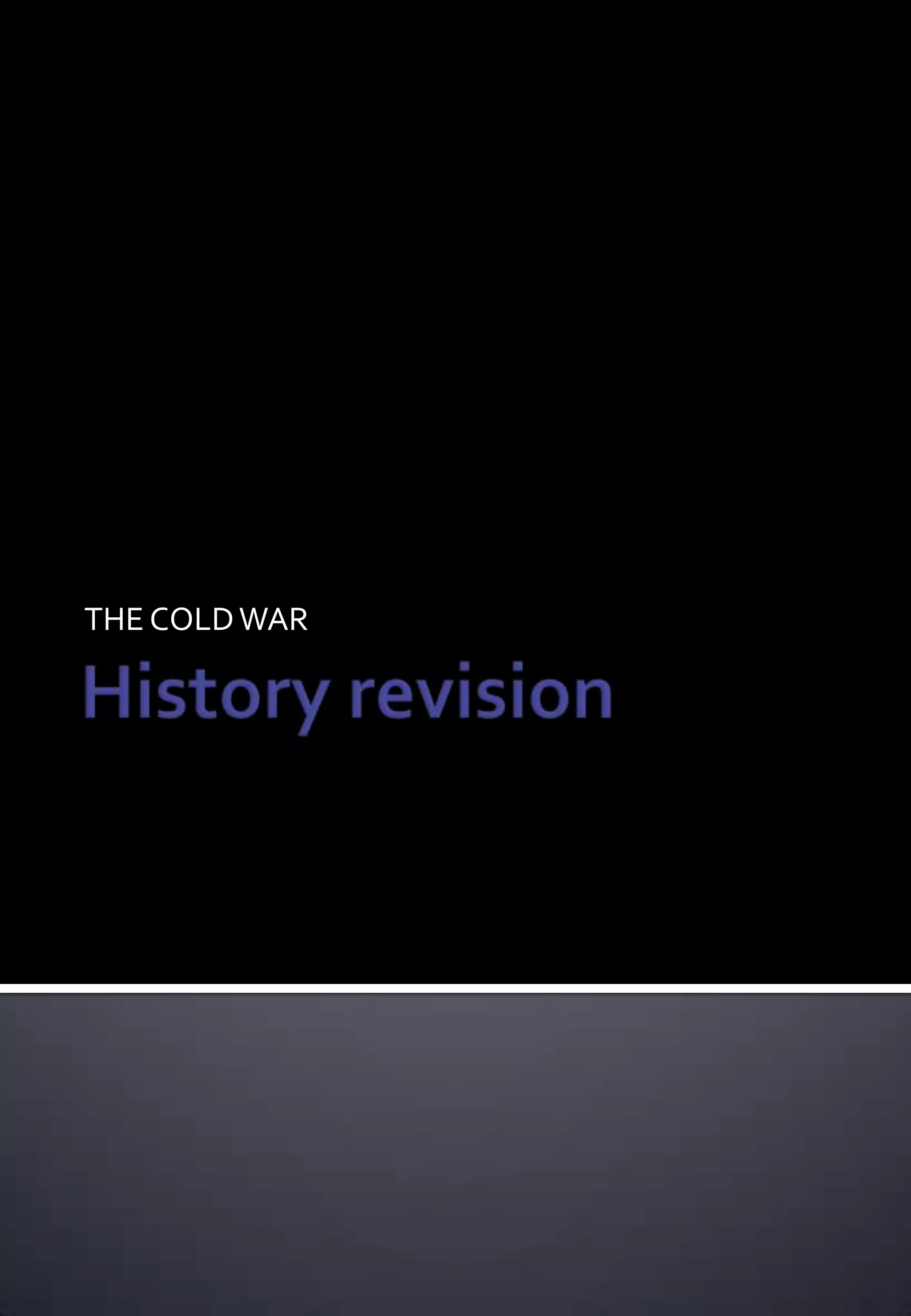 Cold War - Superpowers | PPTX