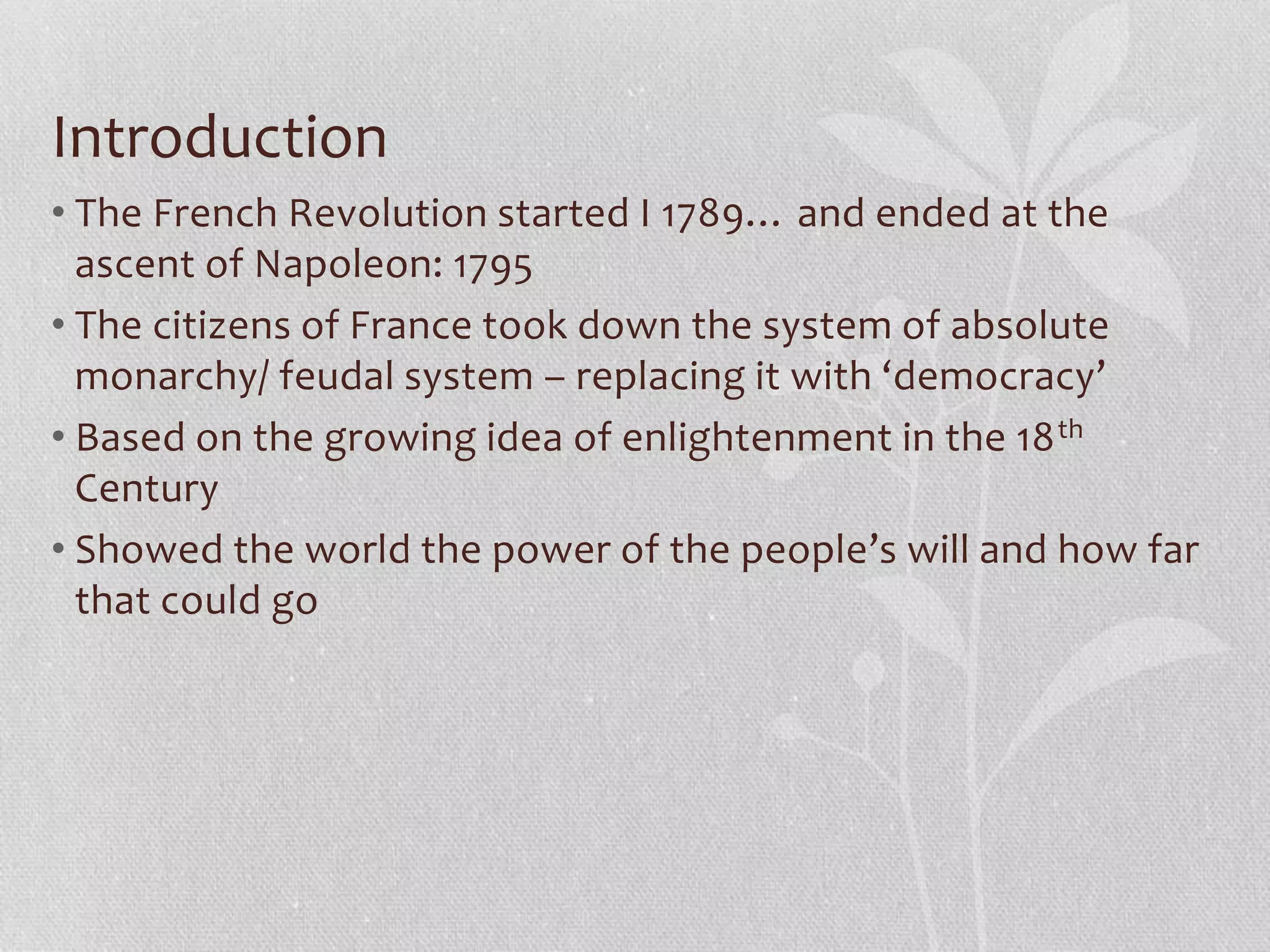 The French Revolution - AS Level History | PPTX