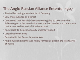 AS Level History - Causes of the First World War | PPTX